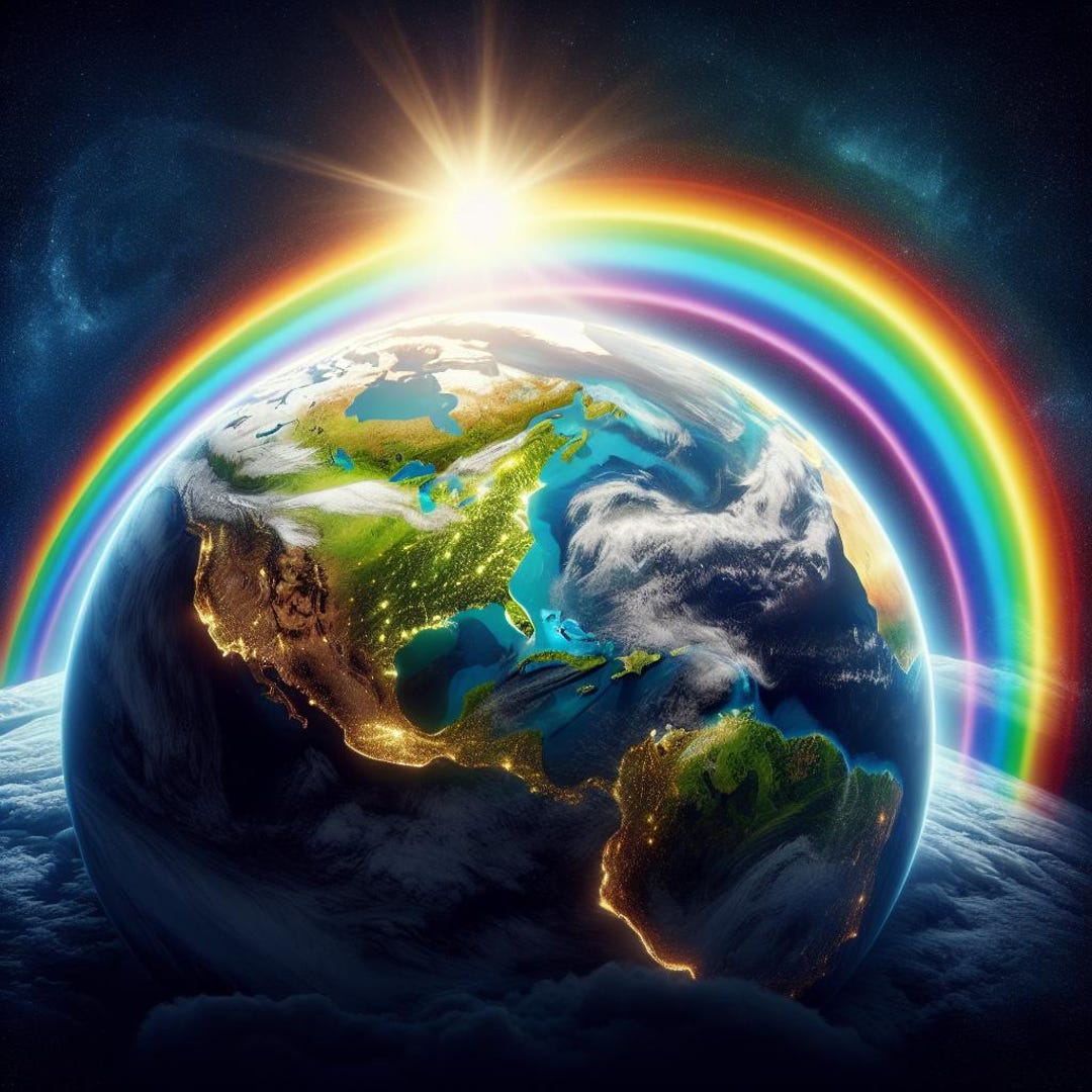 Warm Earth Boho Rainbow Modern Printable - Etsy