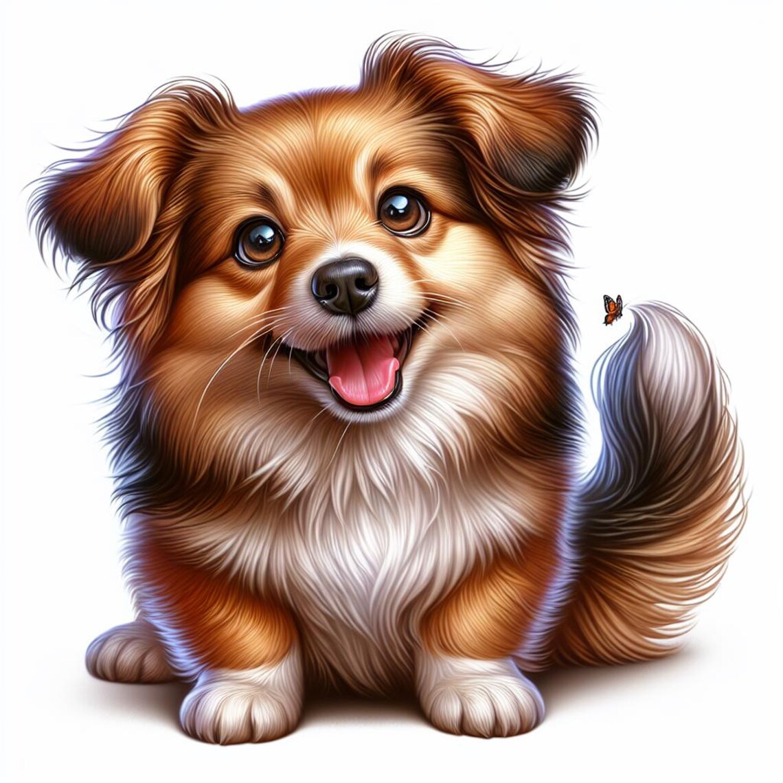 Playful Puppy Illustration Digital Wall Art Printable - Etsy