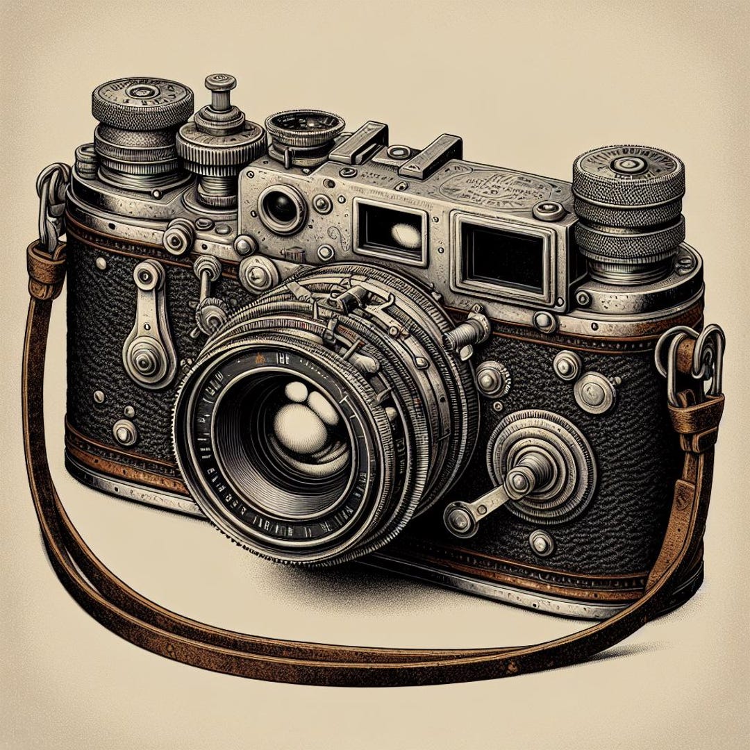 Retro Camera Illustration Digital Wall Art Printable - Etsy