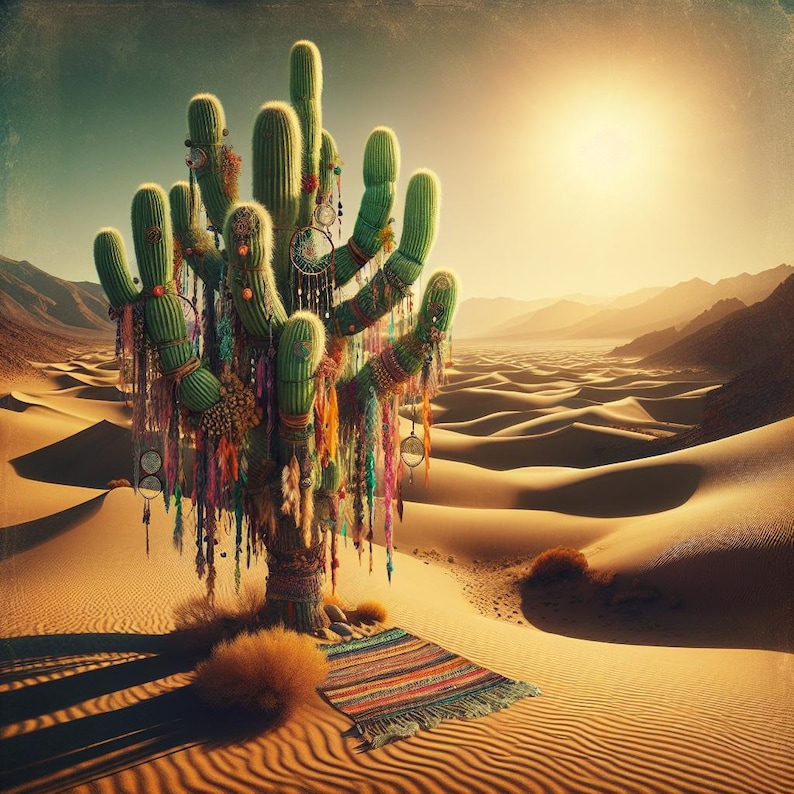 Modern Boho Desert Cactus Printable - Etsy