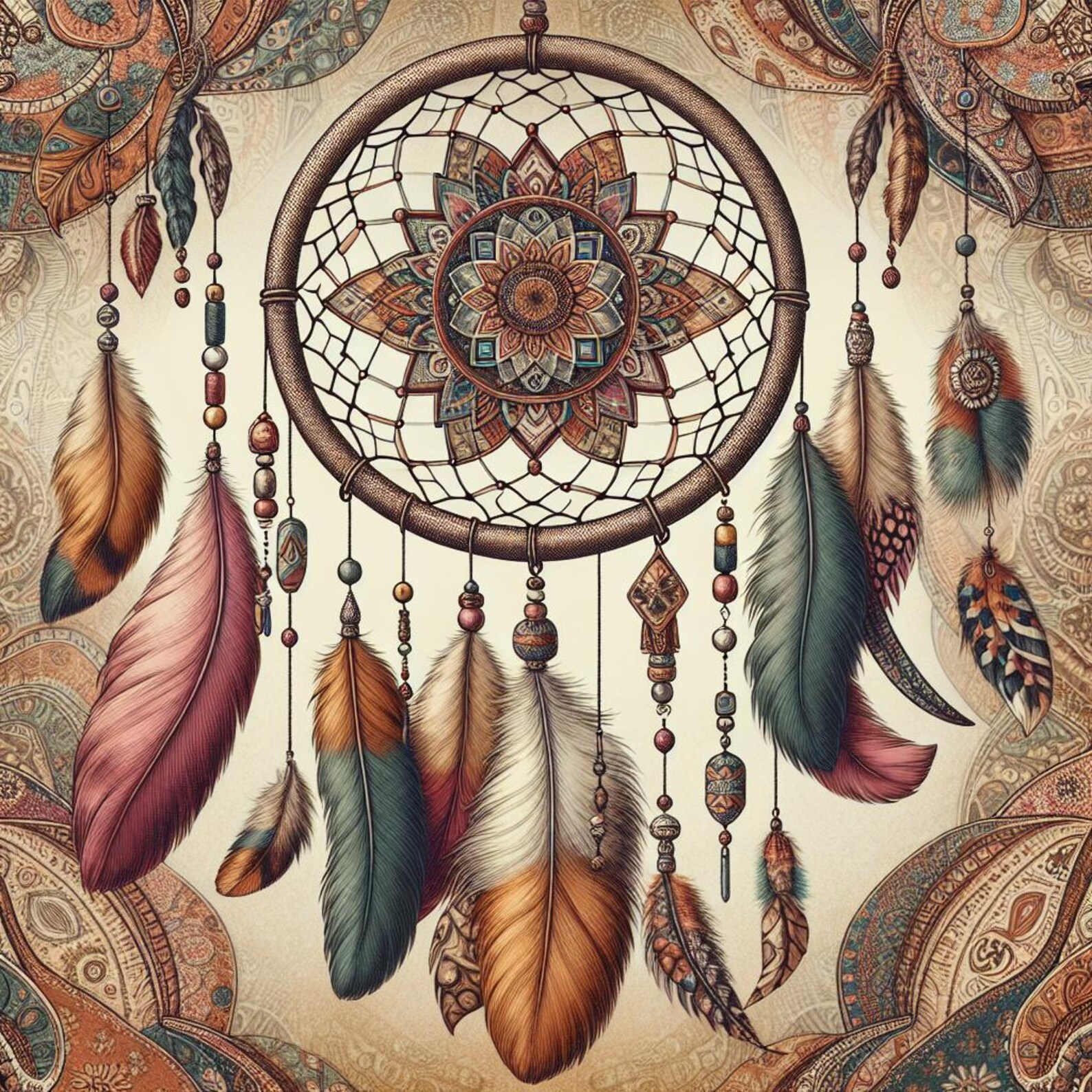 Boho Dreamcatcher Digital Wall Art Printable - Etsy