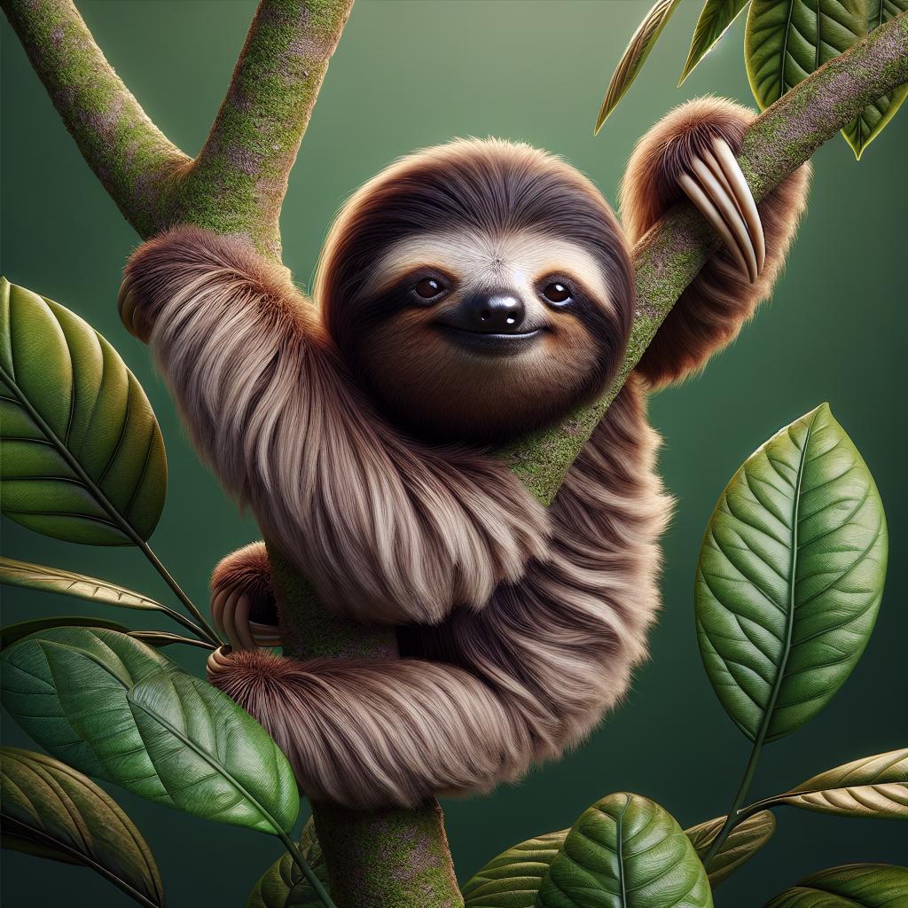 Hanging Sloth Illustration Digital Wall Art Printable - Etsy