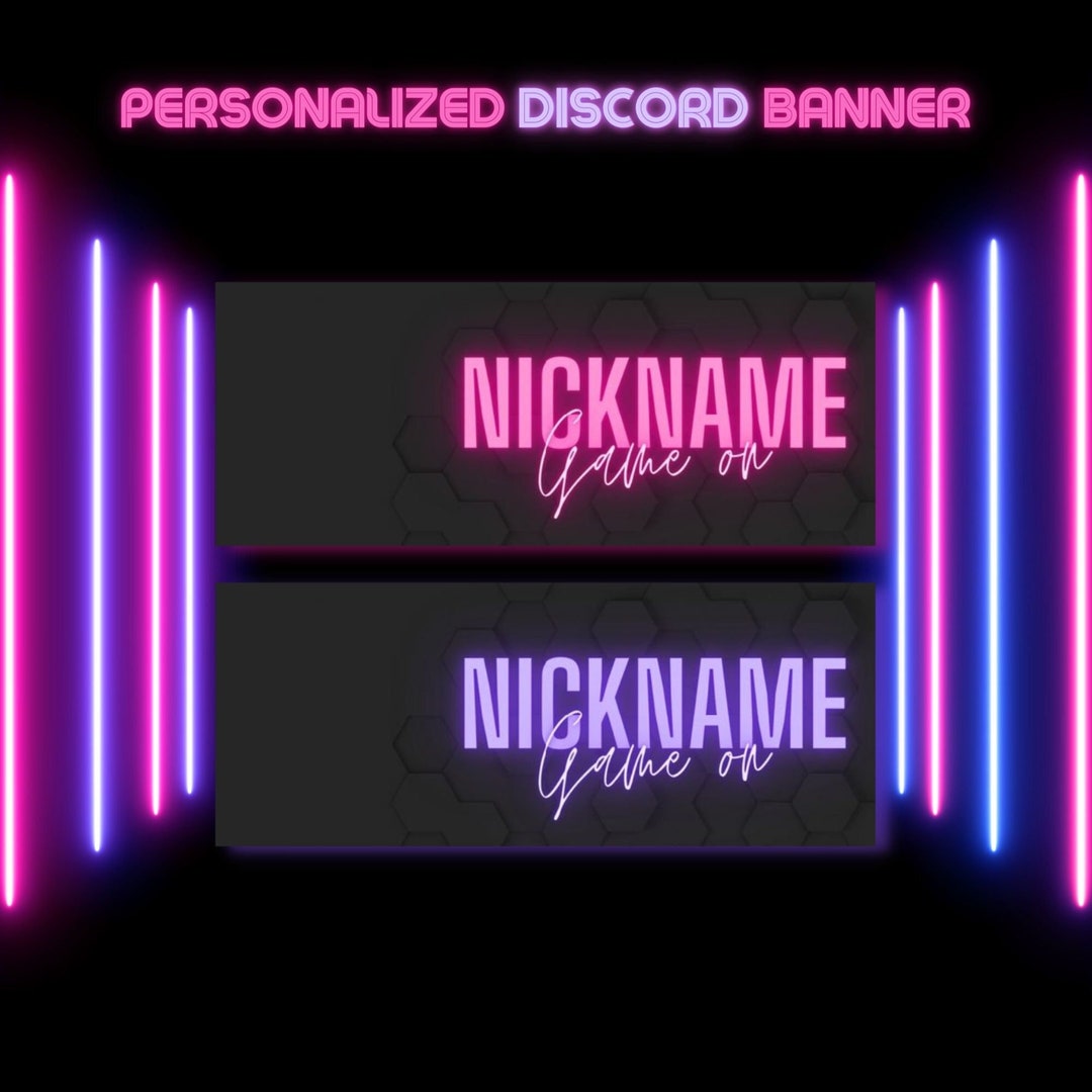 Bannière Neon Discord personnalisée 730 x 292 px - Etsy Canada