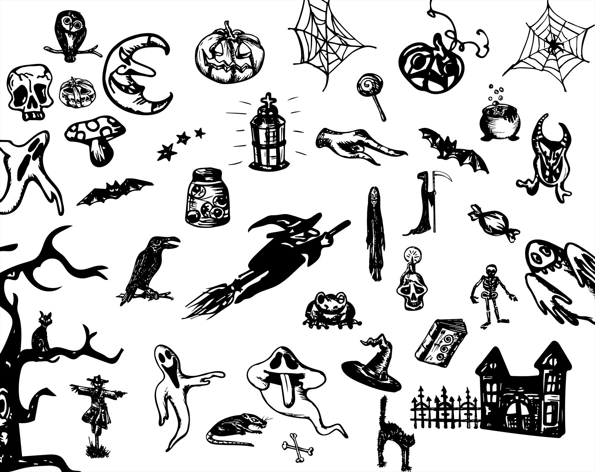 Halloween SVG Vector Bundle - Etsy