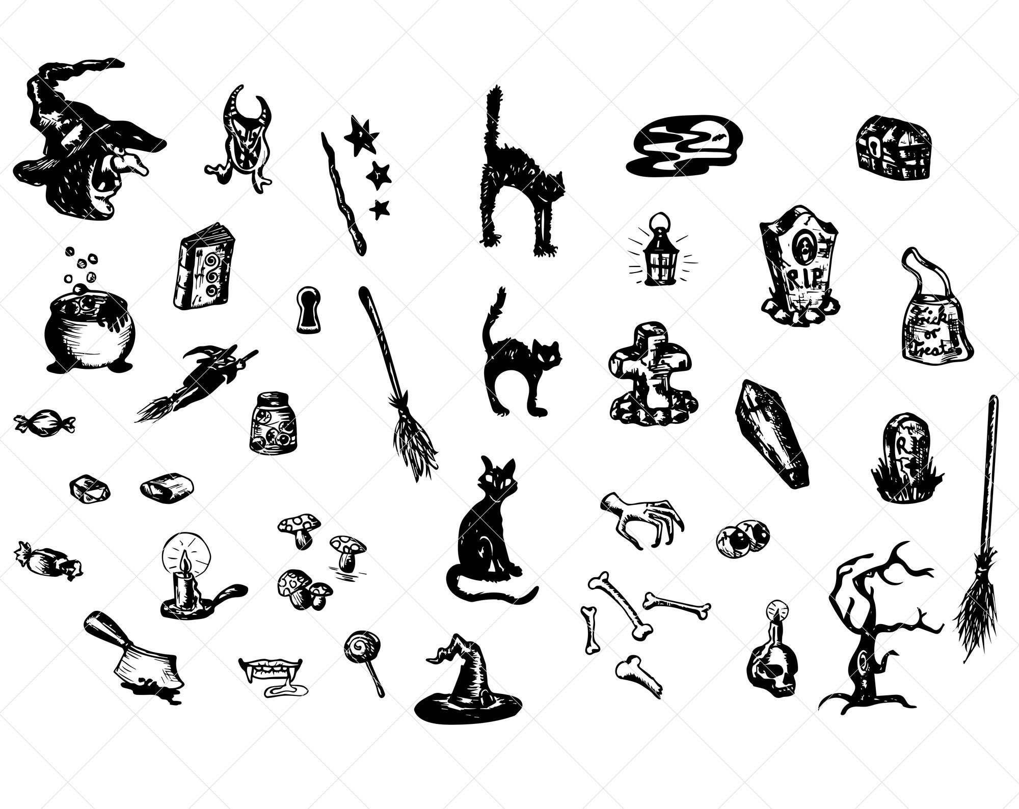 Halloween SVG Vector Bundle - Etsy