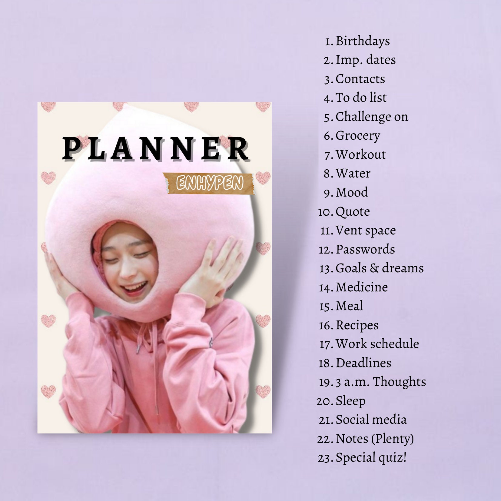 ENHYPEN Digital Planner | With Sunoo | Weekly, Daily, Kpop Planner ...