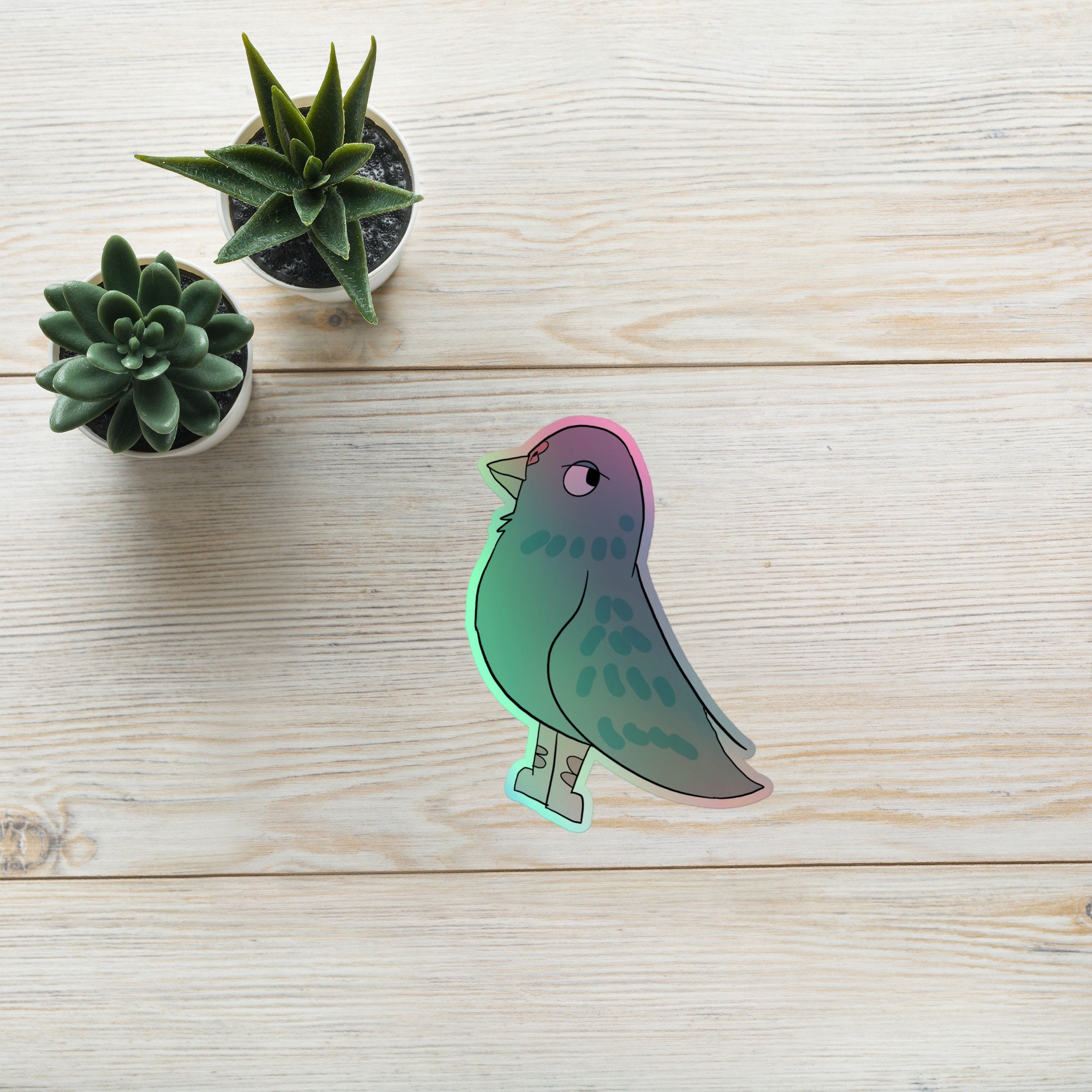 Pigeon Holographic Stickers / Vinyl Decal / Bird Lover / Birthday Gift ...