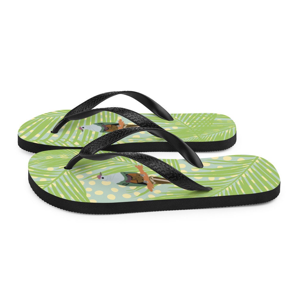 Purple Dove Bird Flip-flops / Australian Thongs / Beach Jandals ...