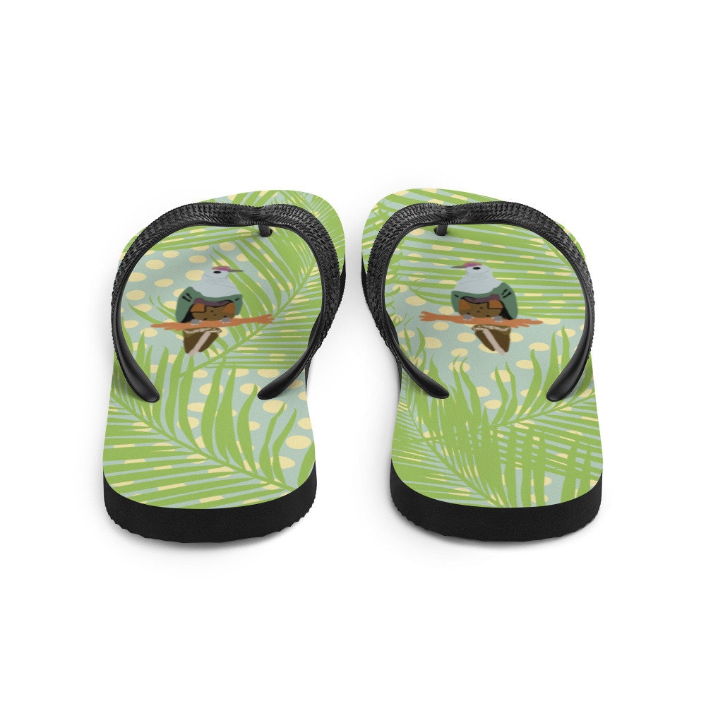 Purple Dove Bird Flip-flops / Australian Thongs / Beach Jandals ...