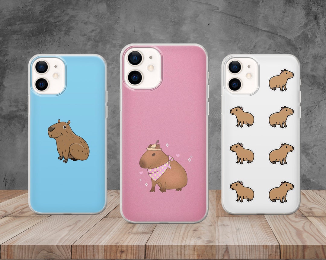Cute Capybara Phone Case, Animal Cover for iPhone 14 Max, 13, 12, 11 ...