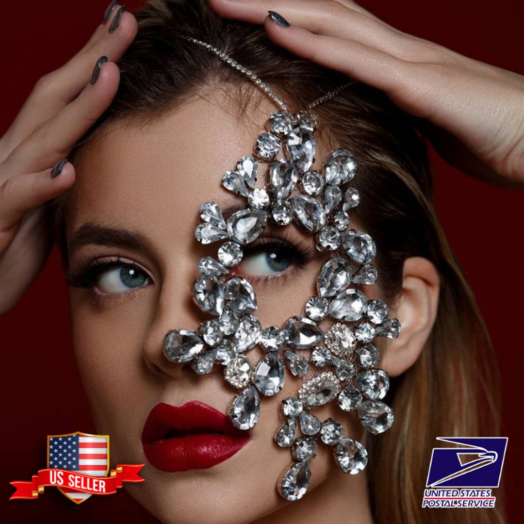 Carnival Night Club Mask Christmas Jewelry Women Venice Full Face ...