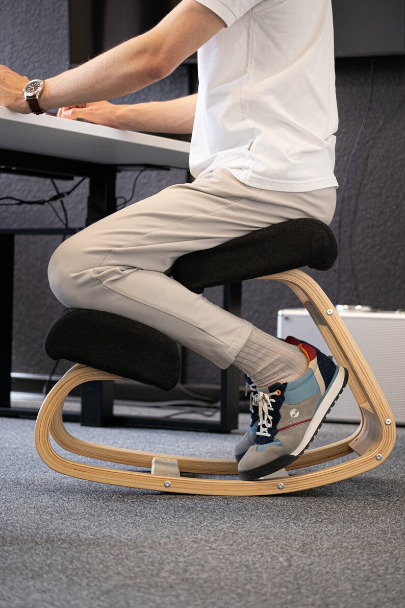 Wooden Computer Kneeling Chair, Ergonomic Desk Chair, Footstool ...