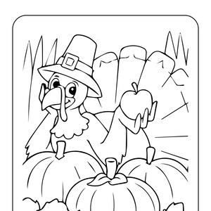 Thanksgiving Turkey Coloring Pages for Kids | Printable Download | Fall ...