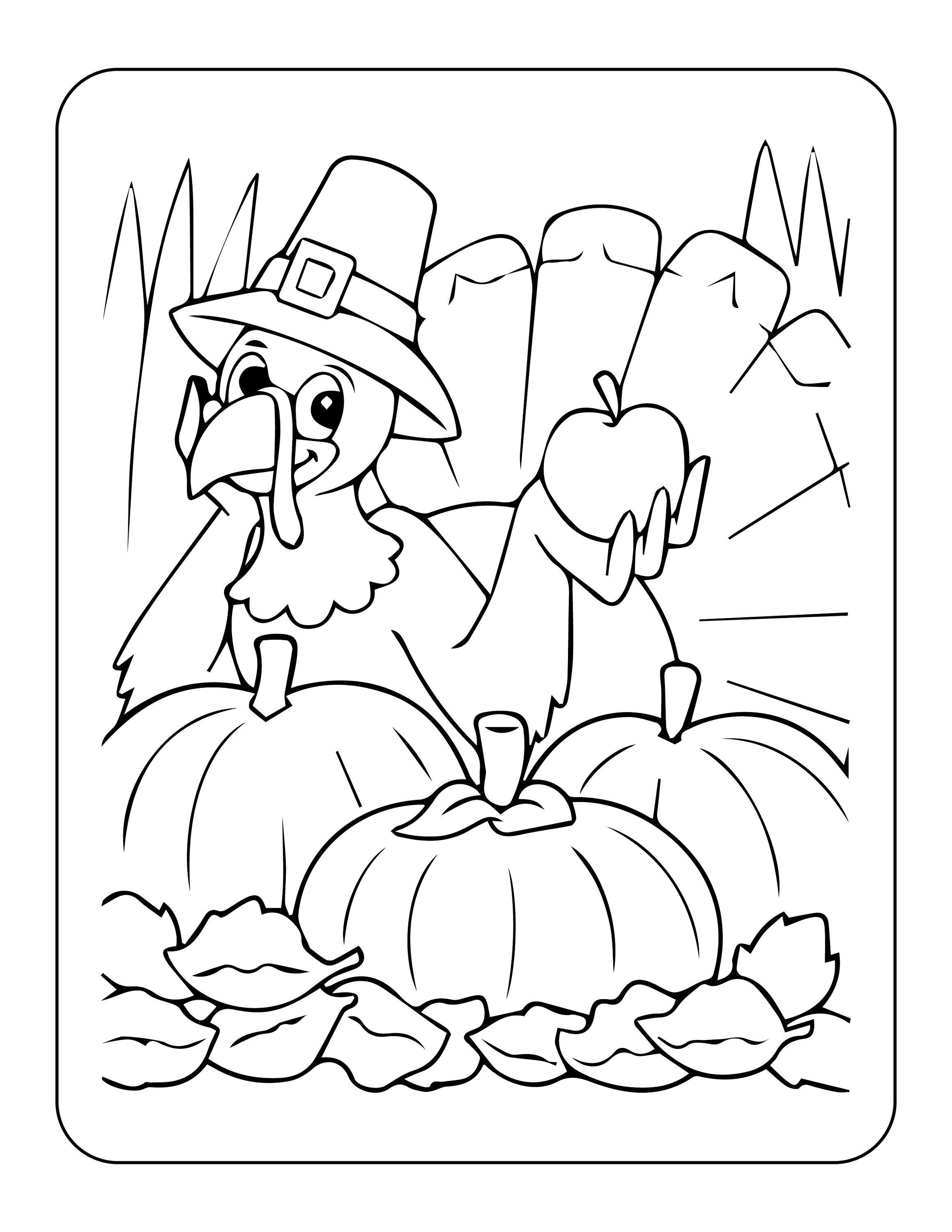 Thanksgiving Turkey Coloring Pages for Kids | Printable Download | Fall ...