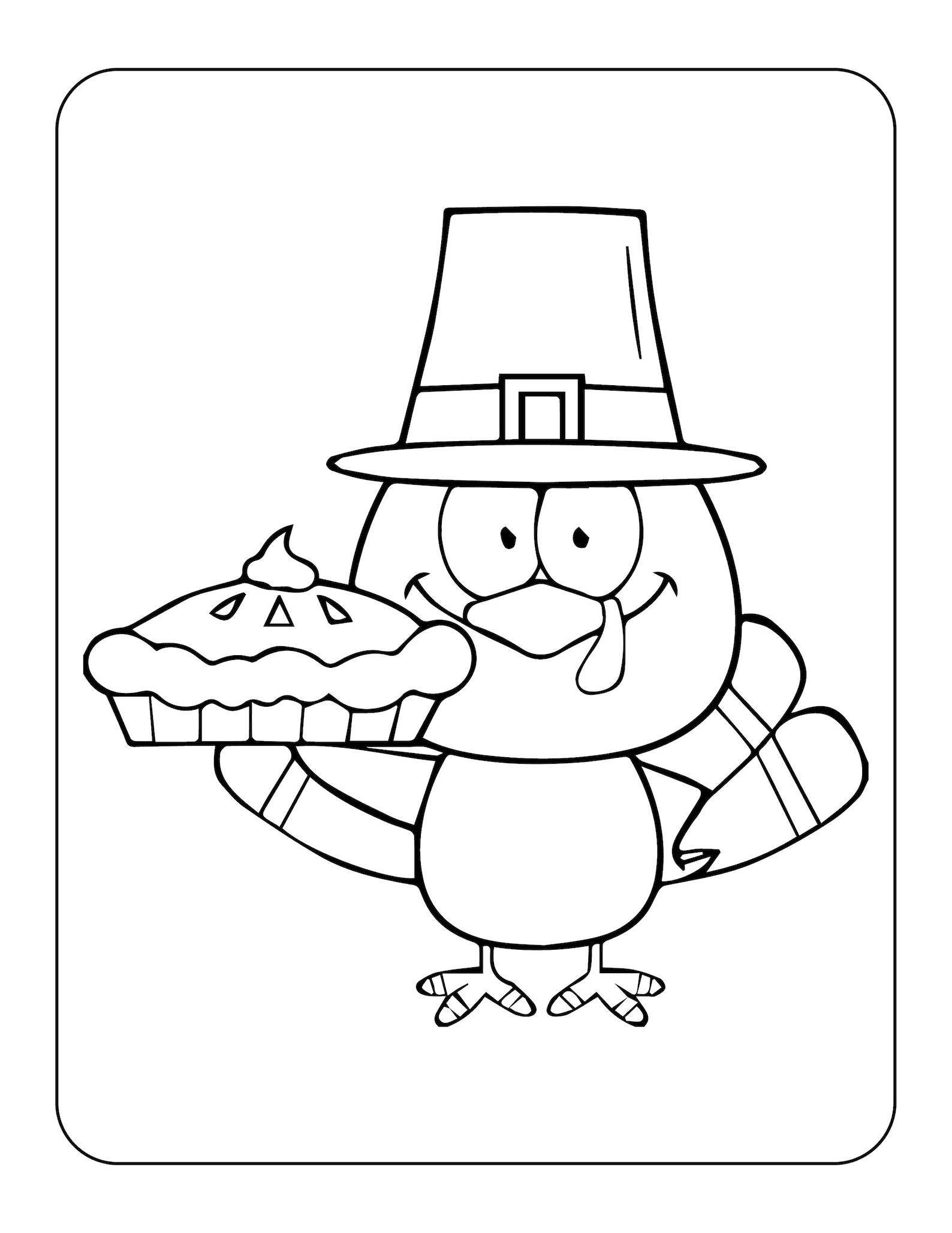 Thanksgiving Turkey Coloring Pages for Kids | Printable Download | Fall ...