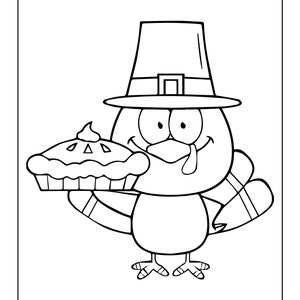 Thanksgiving Turkey Coloring Pages for Kids | Printable Download | Fall ...