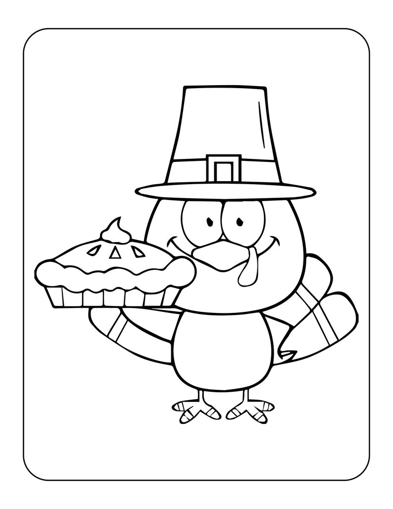Thanksgiving Turkey Coloring Pages for Kids | Printable Download | Fall ...