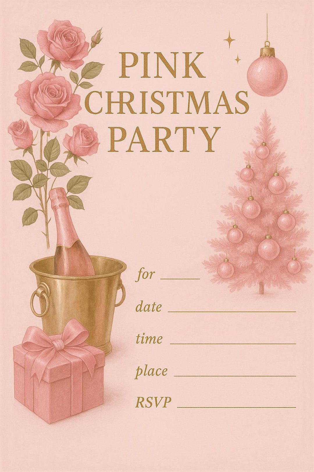 Pinkmas Party Invitation - Etsy