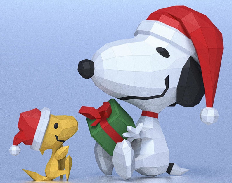 Snoopy Papercraft PDF File Papercraft Family Activity Animal - Etsy Finland