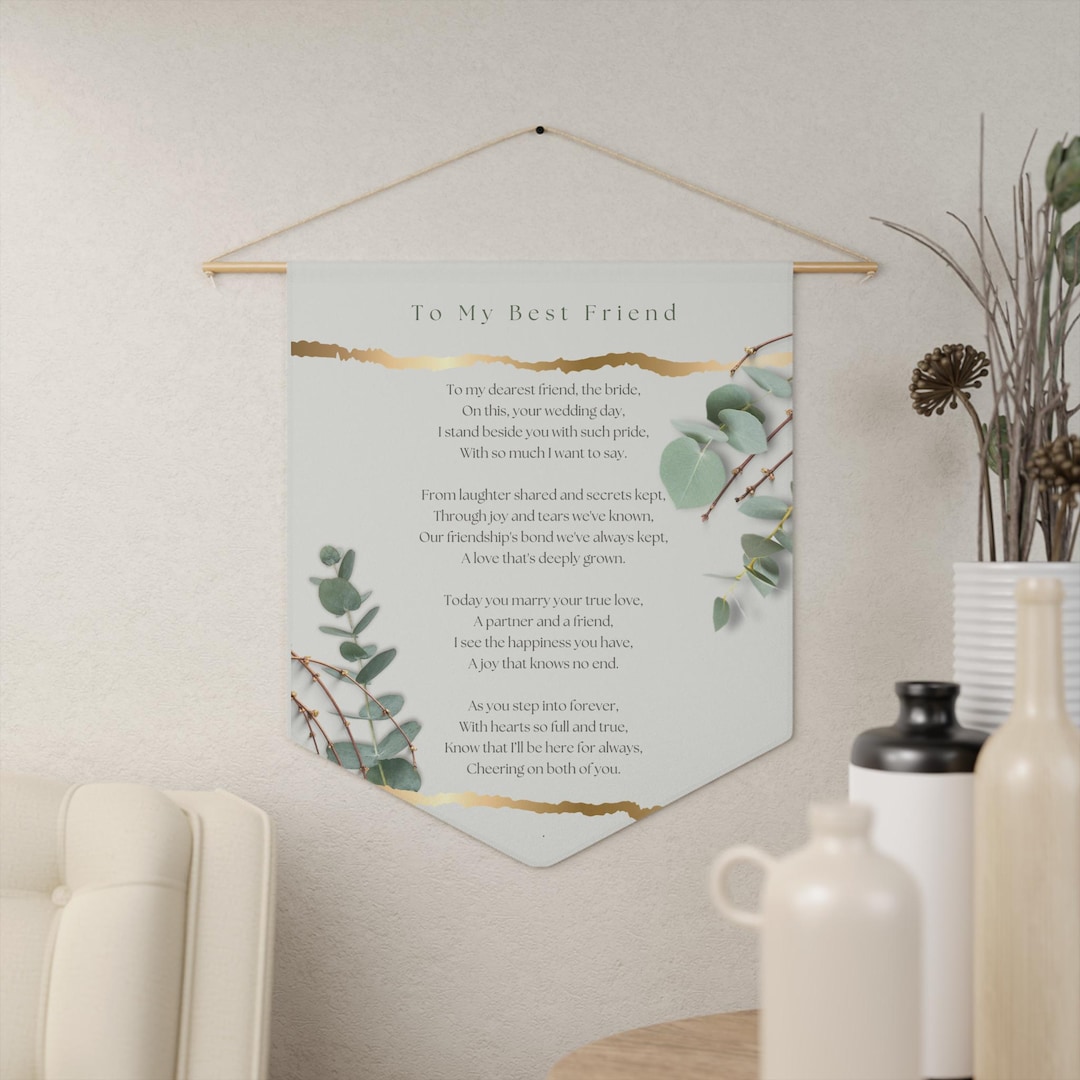 Personalized Maid of Honor Poem Pennant Custom Wedding Gift Heartfelt ...
