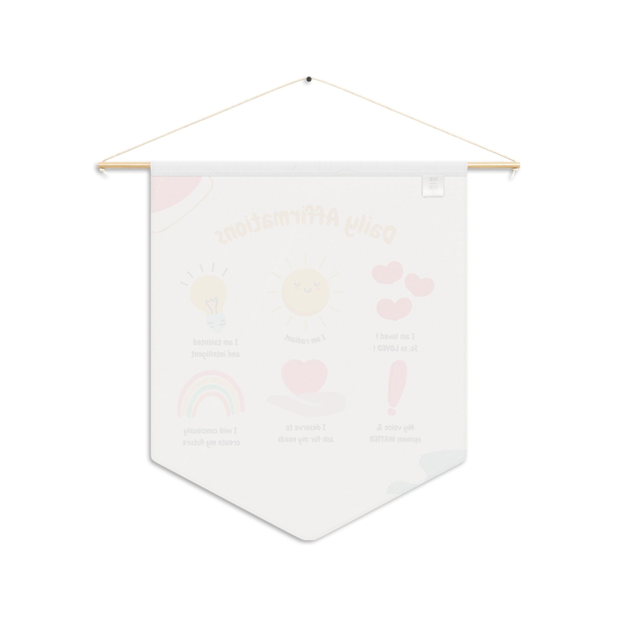 Daily Affirmations for Kids Pennant Custom Inspirational Banner ...