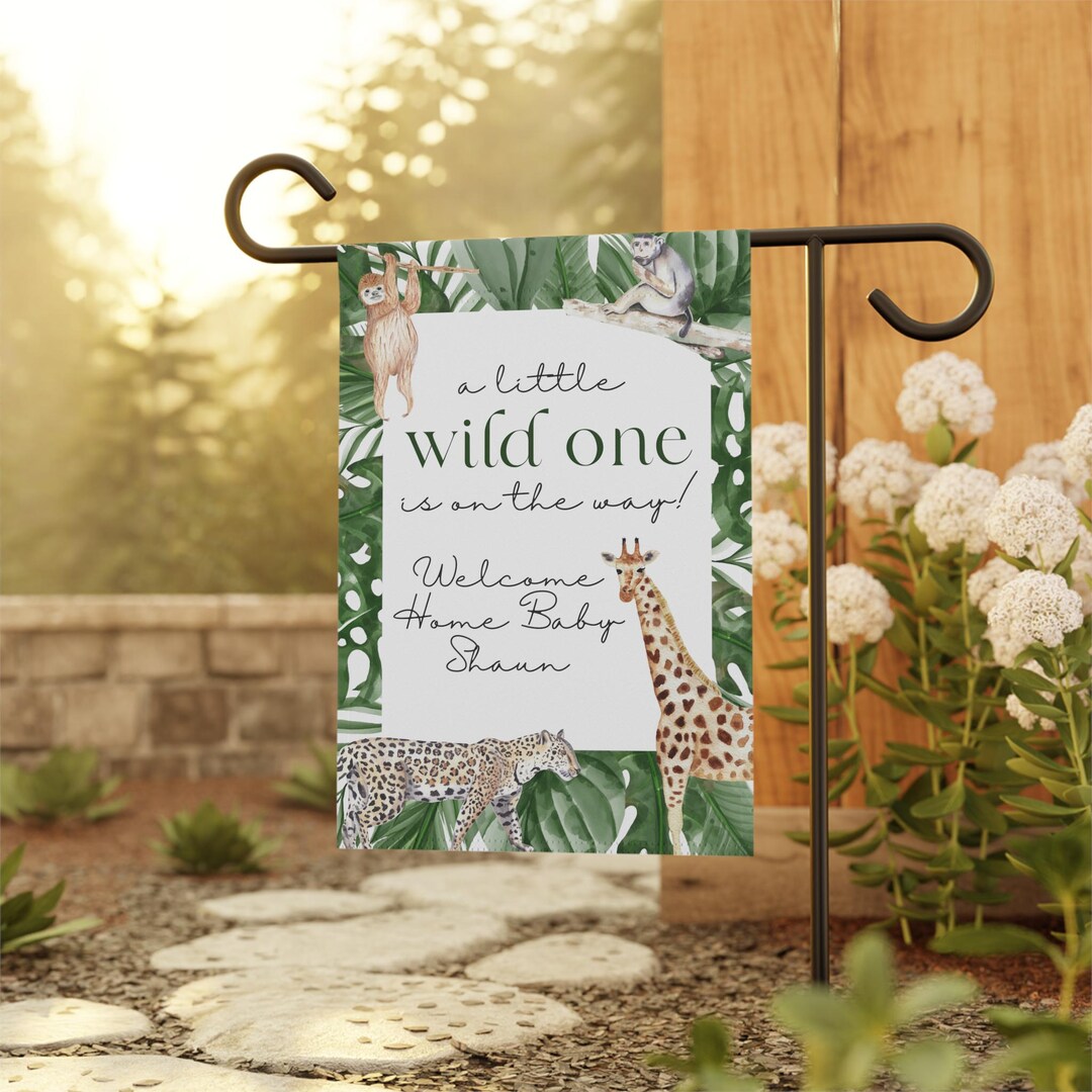 Personalised New Baby Welcome Home Banner Woodland Theme Nursery Custom ...