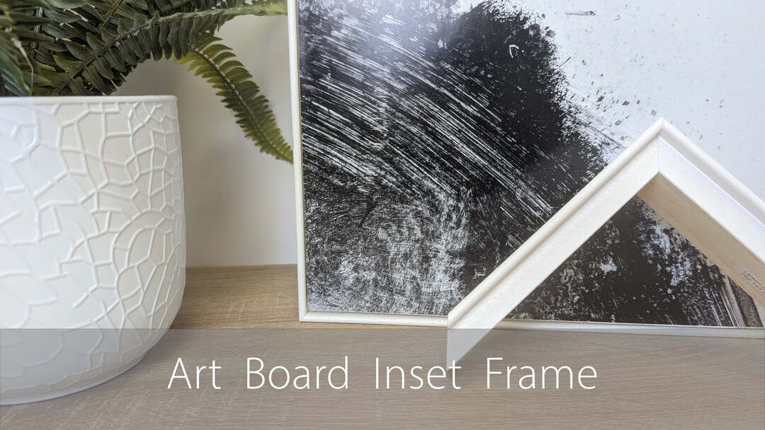 Canvas Art Board Frame | White Inset Frame | Inset Frame for 3-5mm ...
