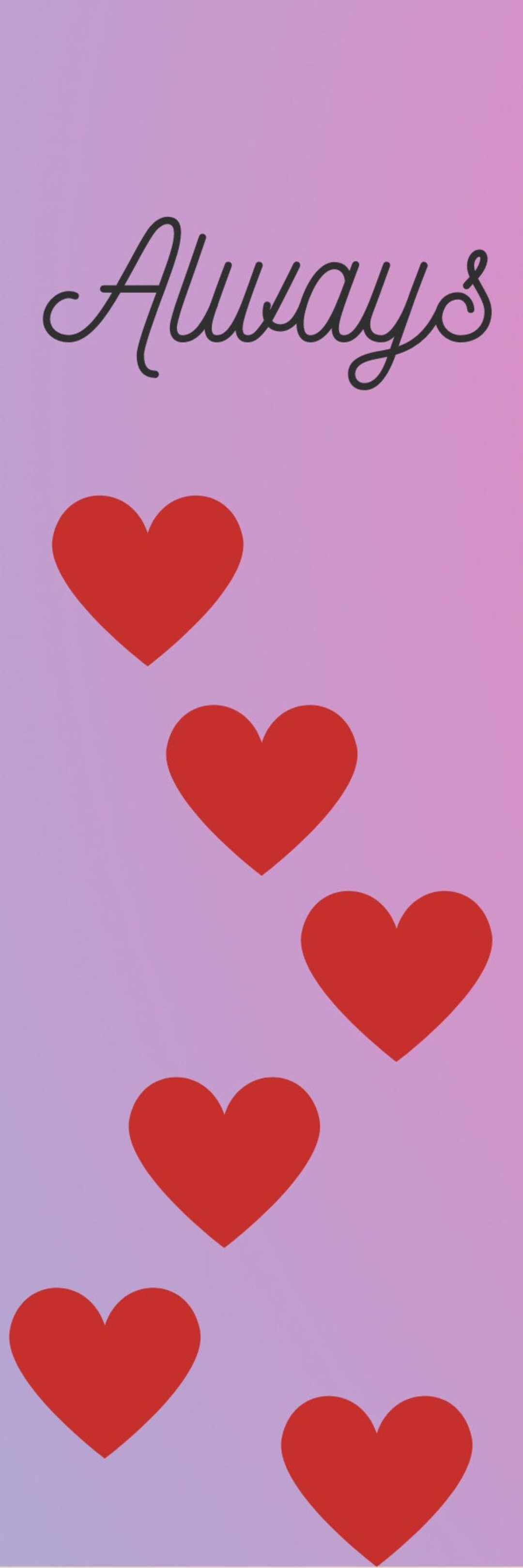 Hearts Printable Bookmark - Etsy