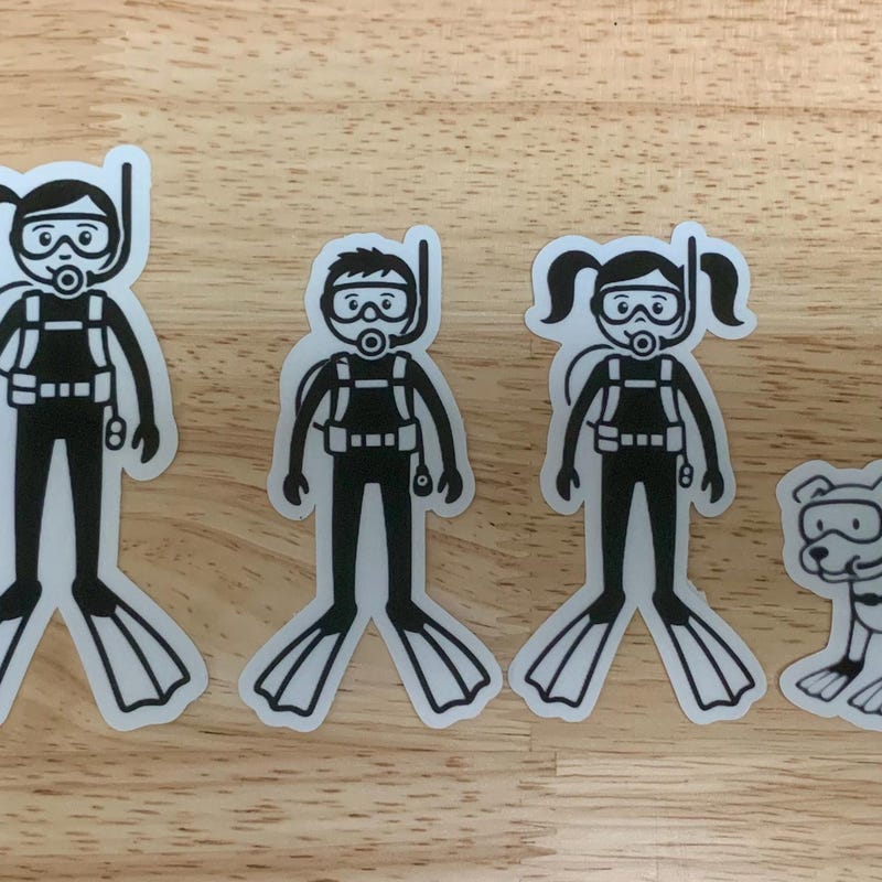 Scuba Diver Decals - Etsy