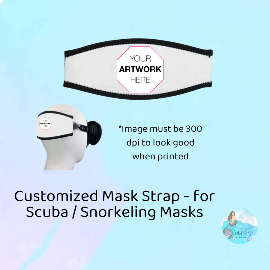 Custom Scuba Mask Straps, Sublimation Printed Mask Straps, Add Your Own ...