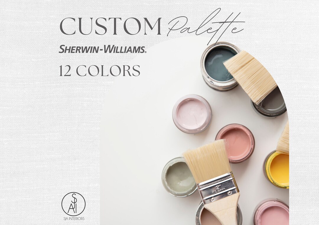 12-color Custom Interior Paint Palette, Sherwin Williams, Custom Paint ...
