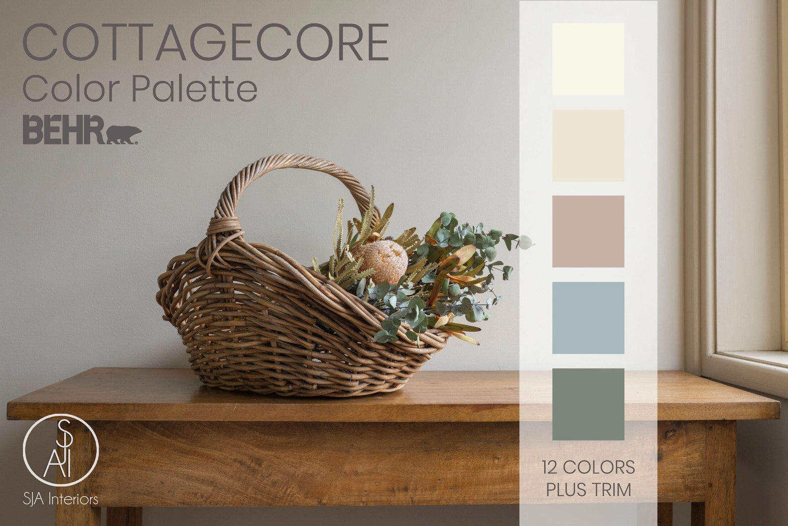 Cottagecore Color Palette Behr Interior Paint Palette - Etsy