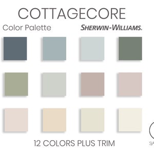Cottagecore Paint Palette Sherwin Williams Professional - Etsy