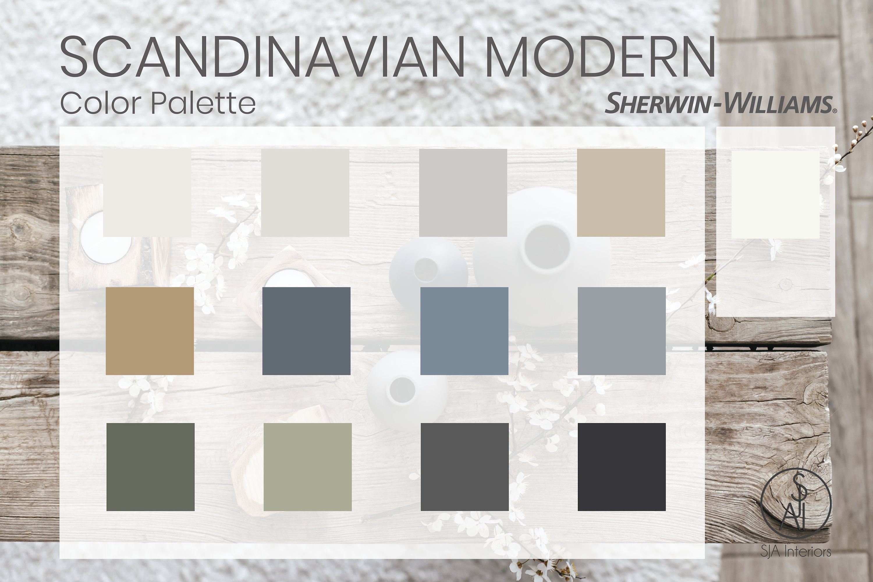Scandinavian Color Palette Sherwin Williams Interior Paint - Etsy