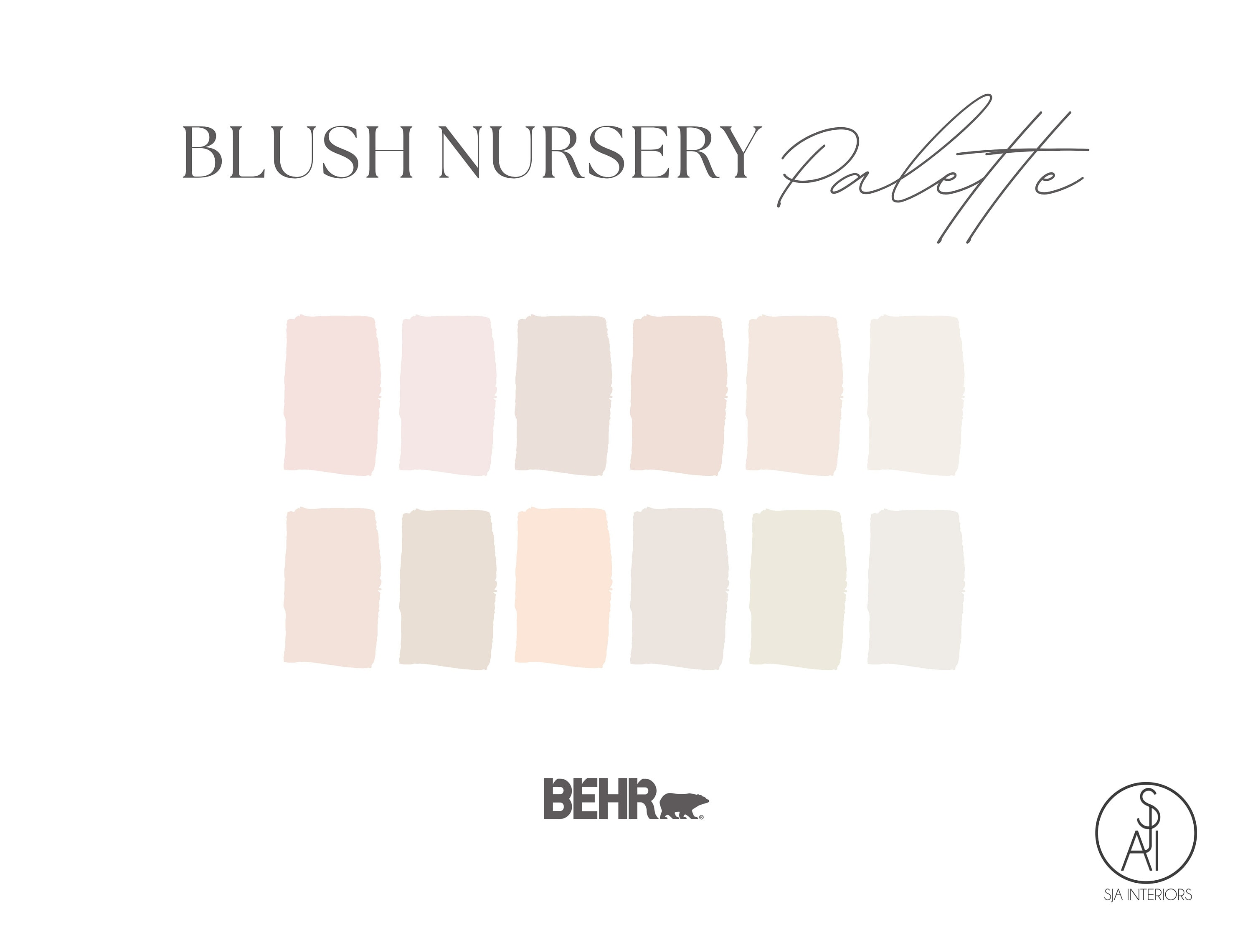 Blush Nursery Paint Palette Behr E design Professional Paint Scheme Interior Design Etsy UK