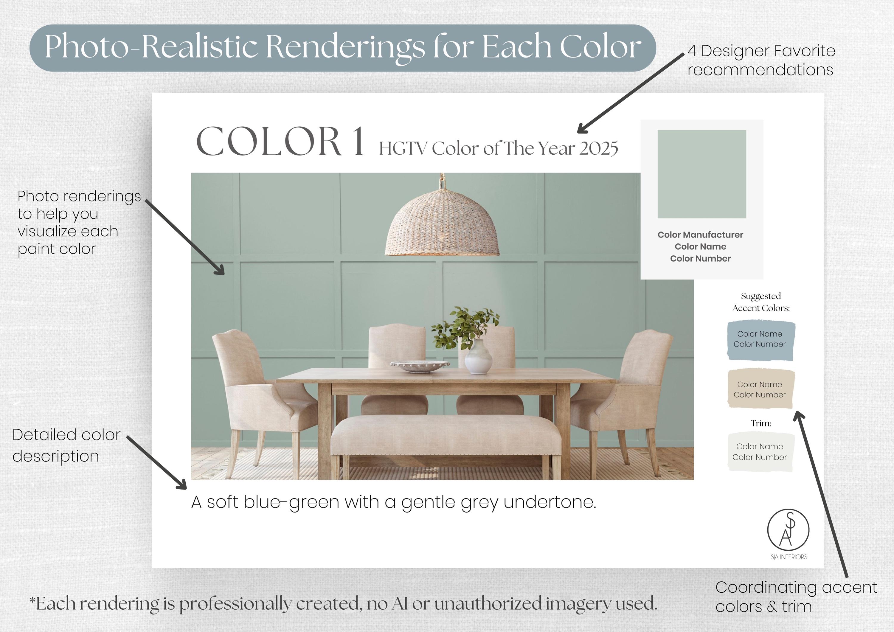 Sherwin Williams | Quietude HGTV Color of the Year 2025 | Interior ...