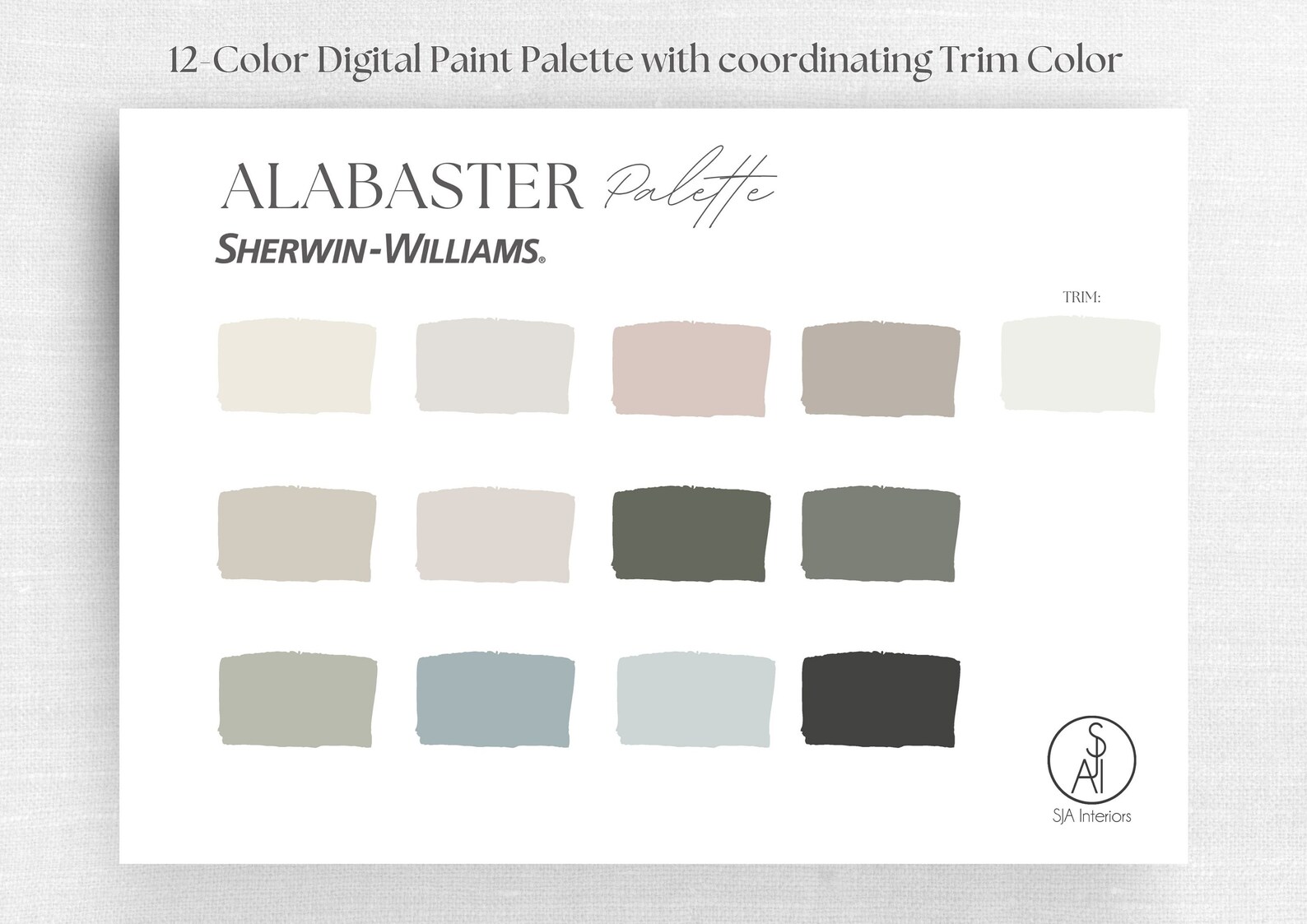 Alabaster Paint Palette | Sherwin Williams | Interior Home Paint Colors ...