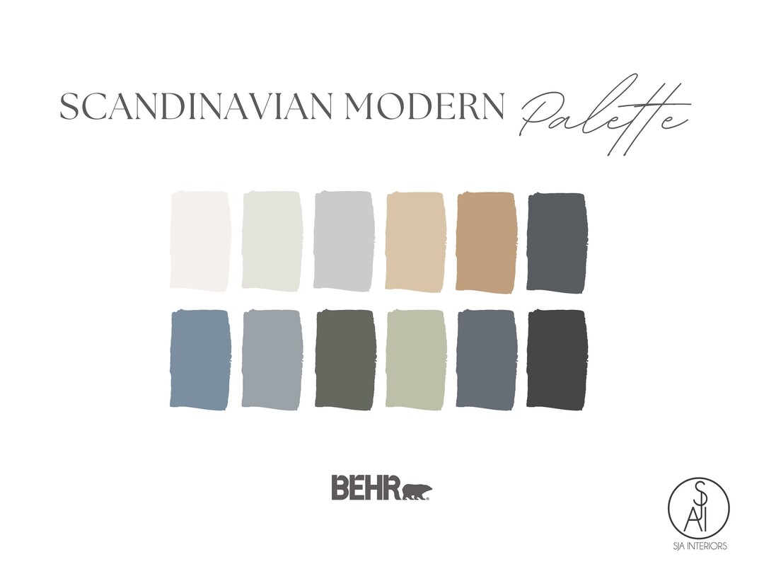 Scandinavian Modern Color Palette | Behr | Professional Paint Scheme ...