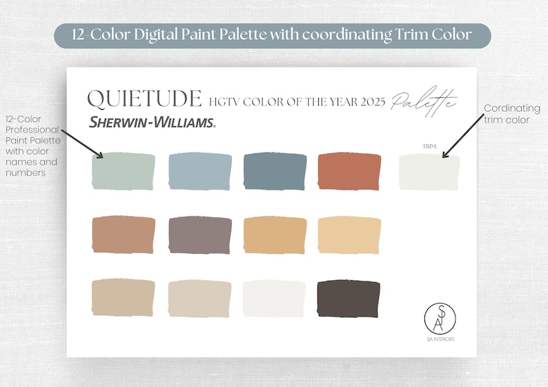Sherwin Williams | Quietude HGTV Color of the Year 2025 | Interior ...