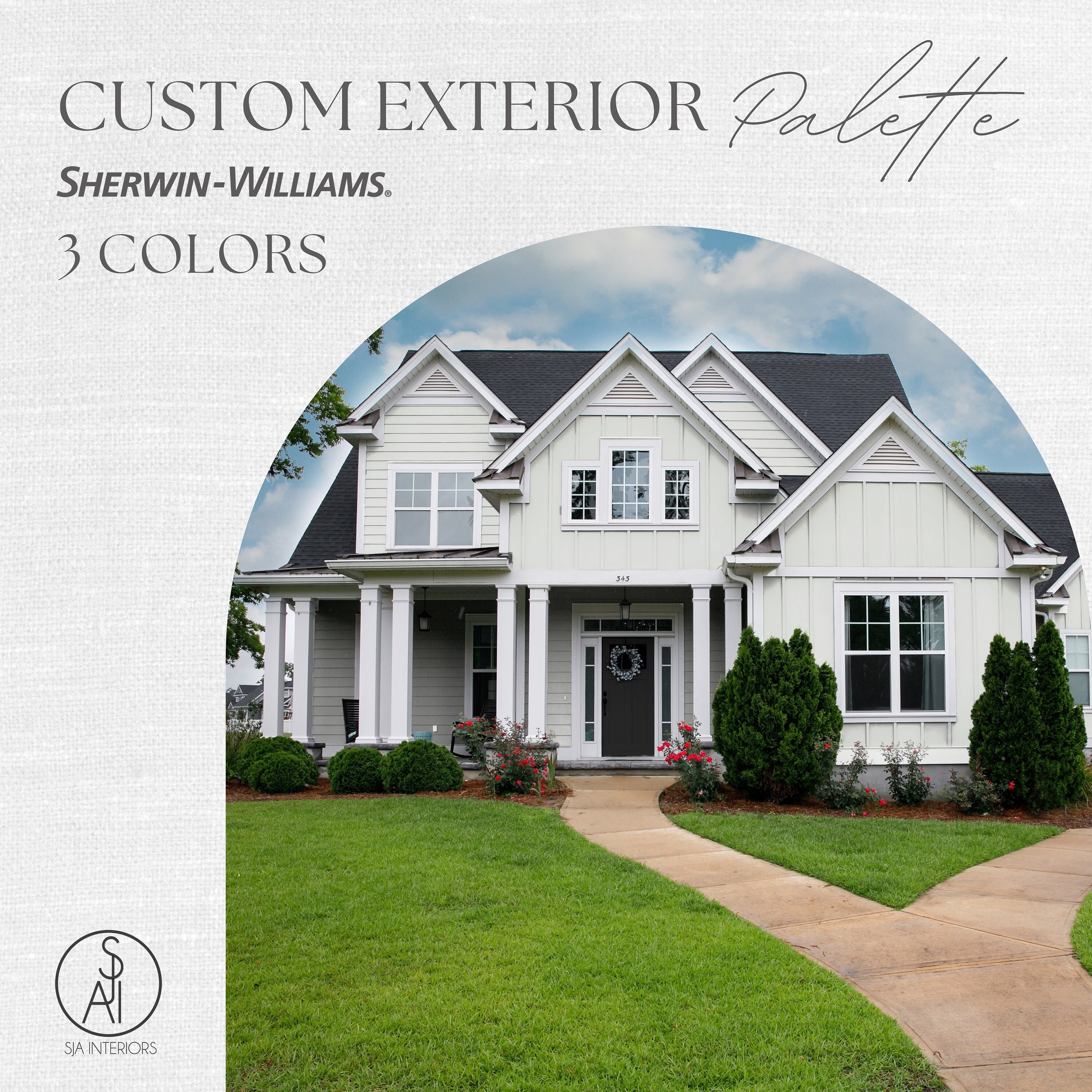 3-color Custom Exterior Paint Palette | Exterior Rendering | Sherwin ...