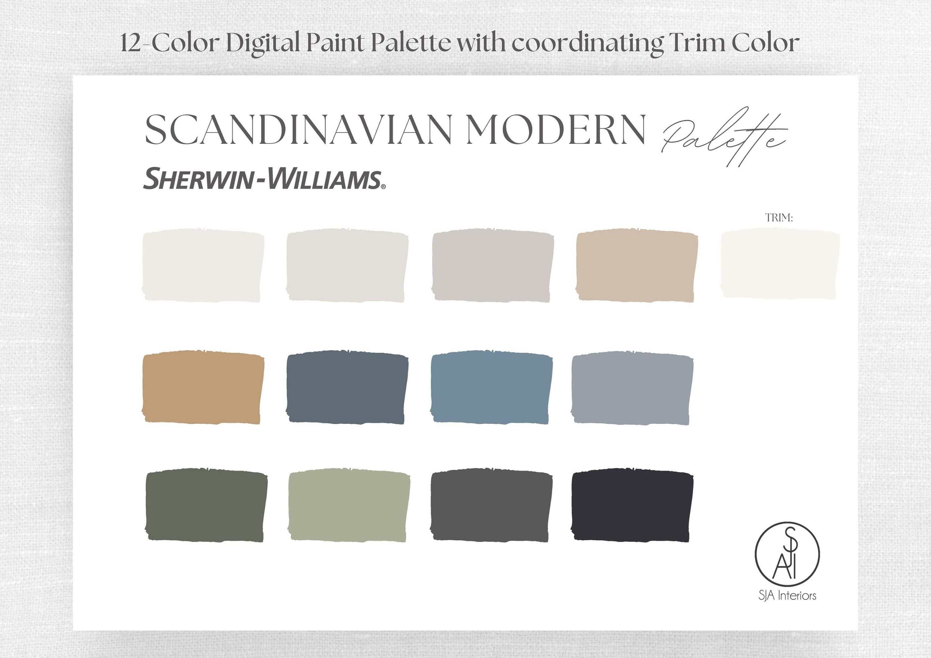 Scandinavian Color Palette Sherwin Williams Interior Paint Scheme ...