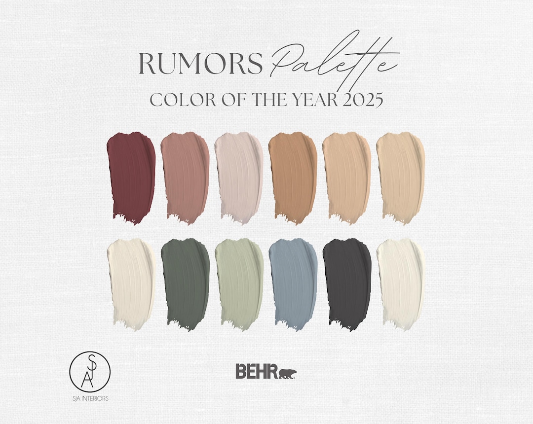 Behr | Rumors Color of the Year 2025 | Interior Palette | Modern Paint ...