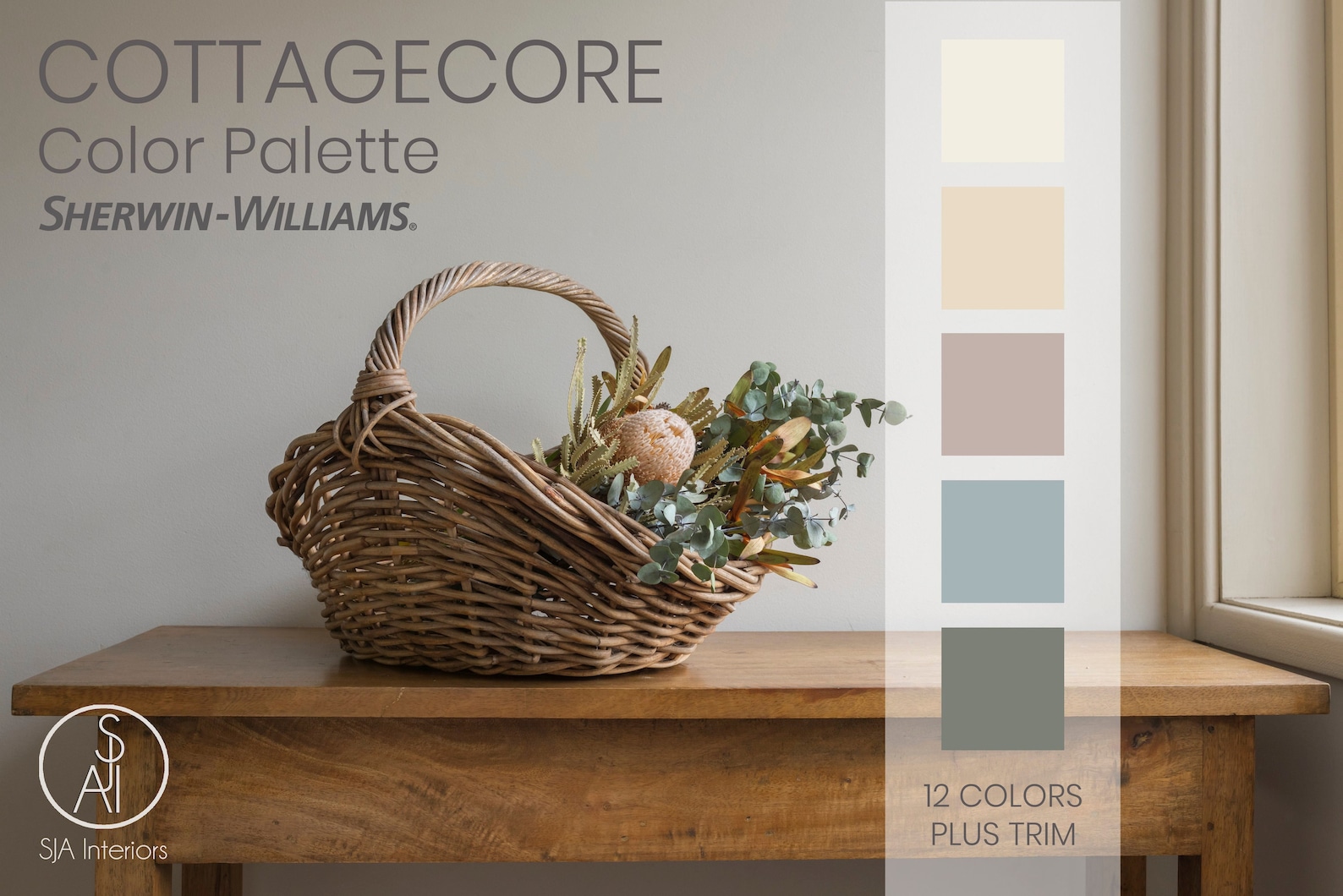 Cottagecore Paint Palette Sherwin Williams Interior Paint - Etsy