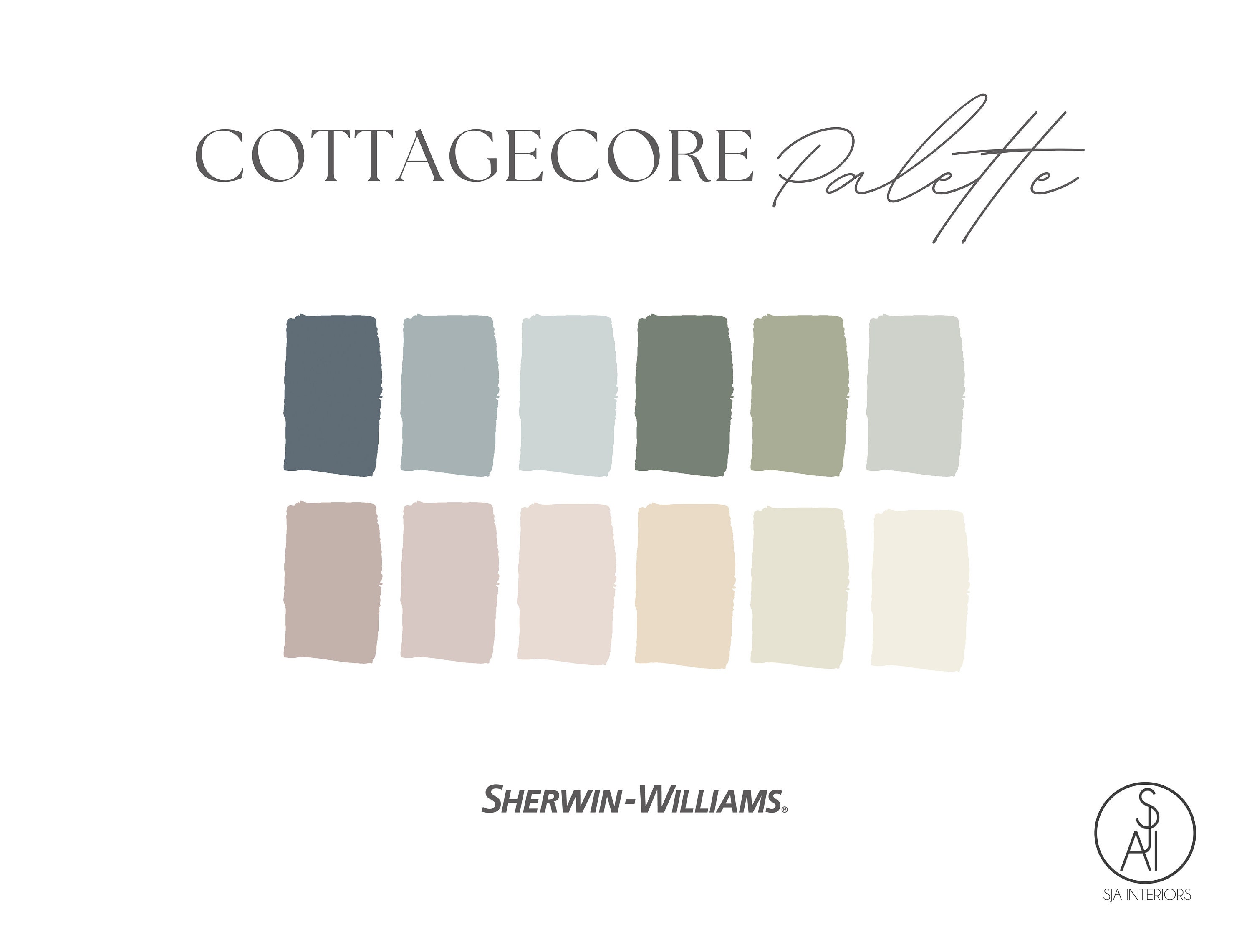 Cottagecore Paint Palette | Sherwin Williams | Professional Color ...