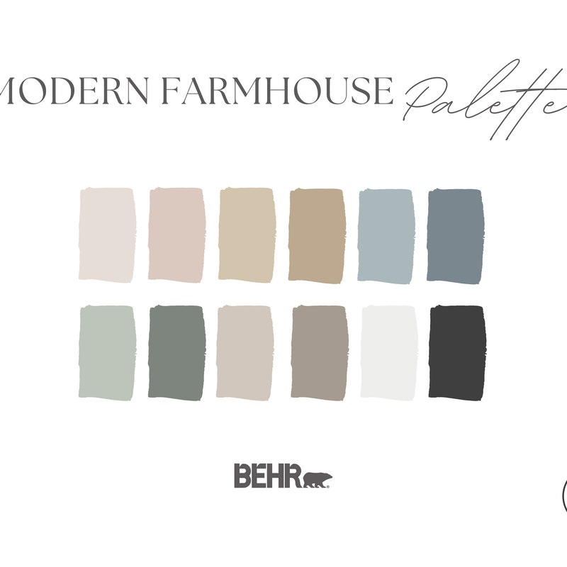 Farmhouse Color Palette - Etsy