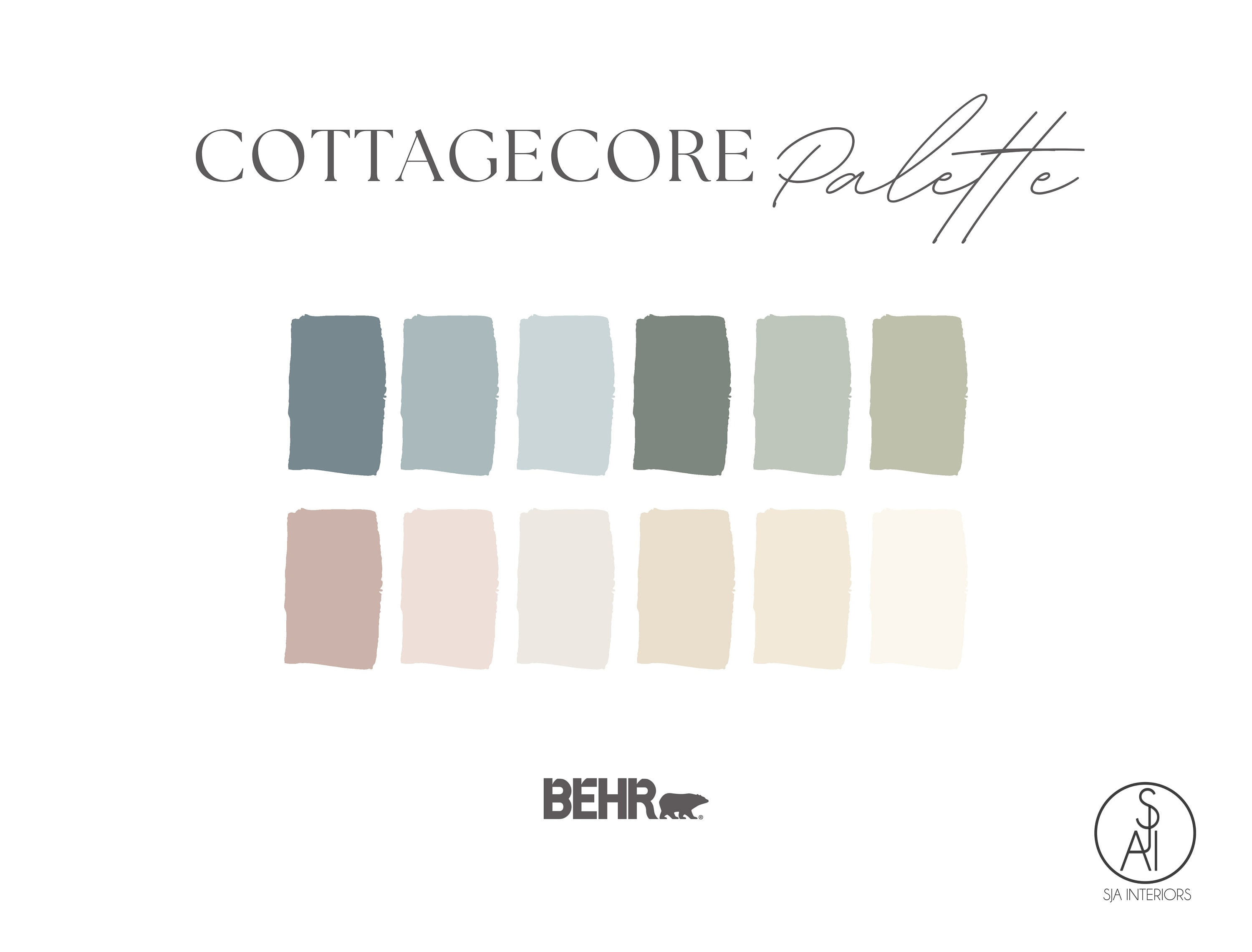 Cottagecore Paint Palette | Behr | Professional Paint Scheme | E-design ...