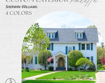 3-color Custom Exterior Paint Palette Exterior Rendering Sherwin ...