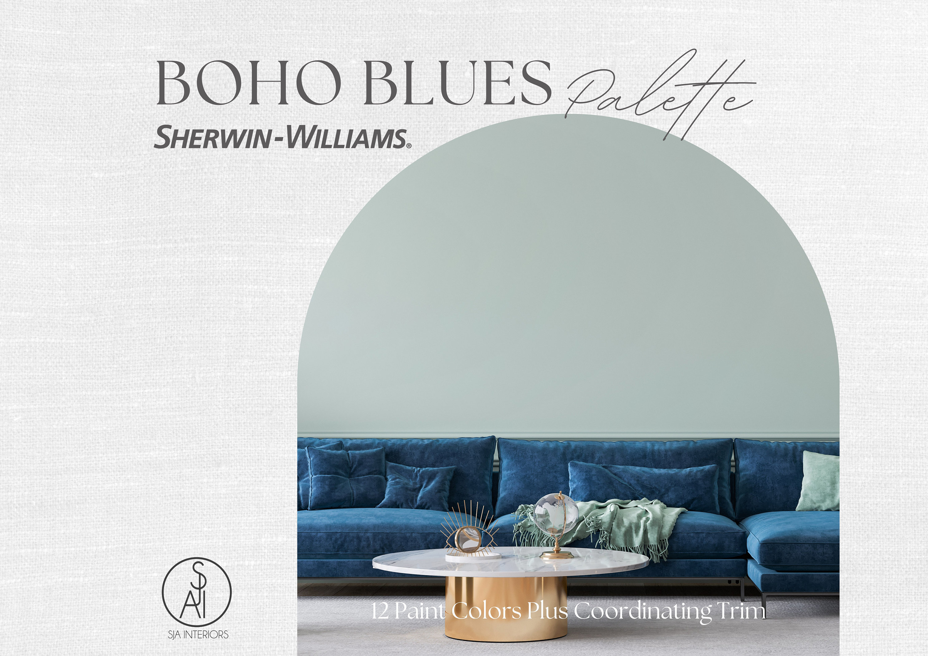 Boho Chic Blues Color Palette | Sherwin Williams | Professional Paint ...