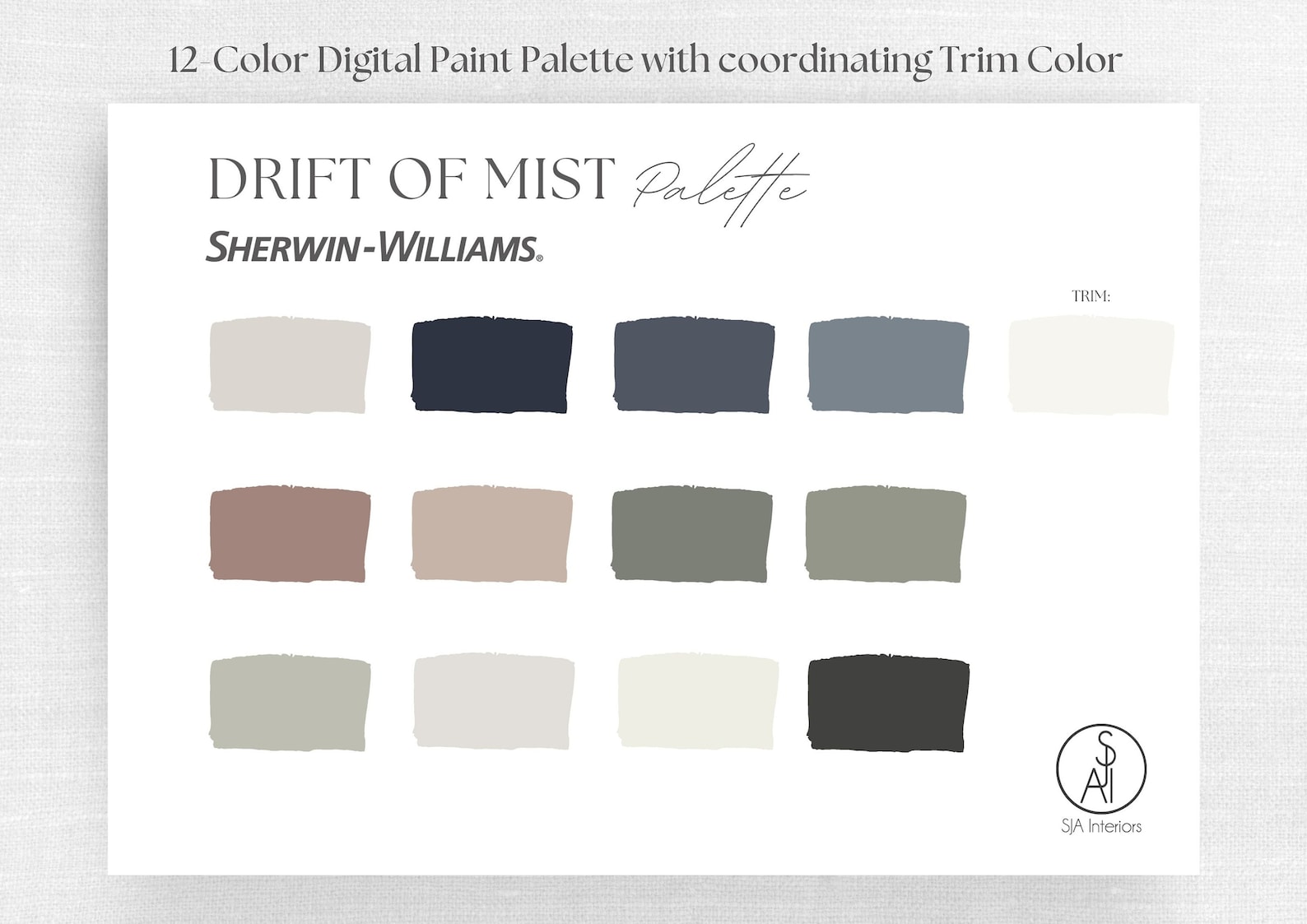 Drift of Mist Interior Paint Palette Sherwin Williams Color Palette ...