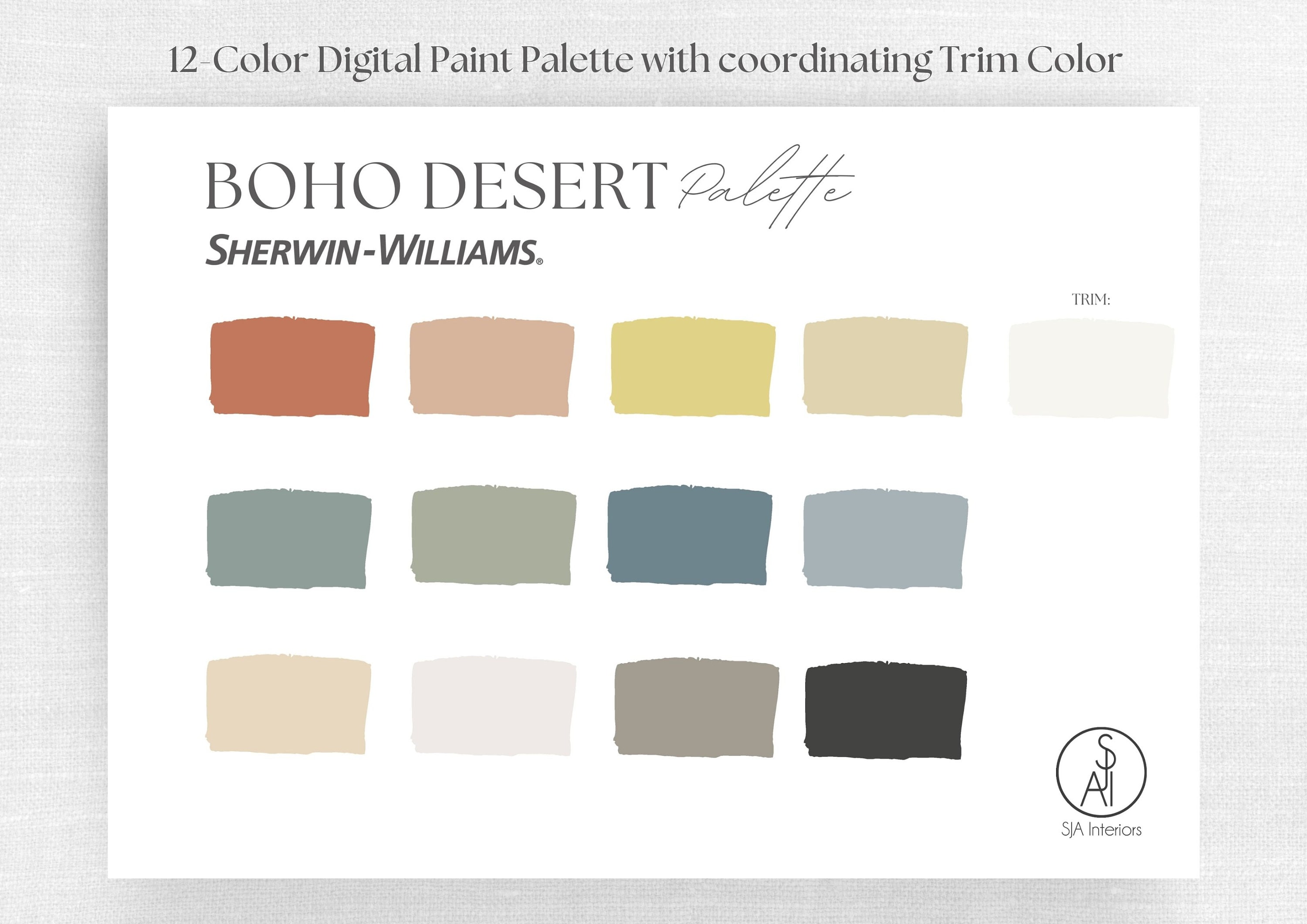 Boho Desert Color Palette Sherwin Williams Interior Paint Scheme E ...